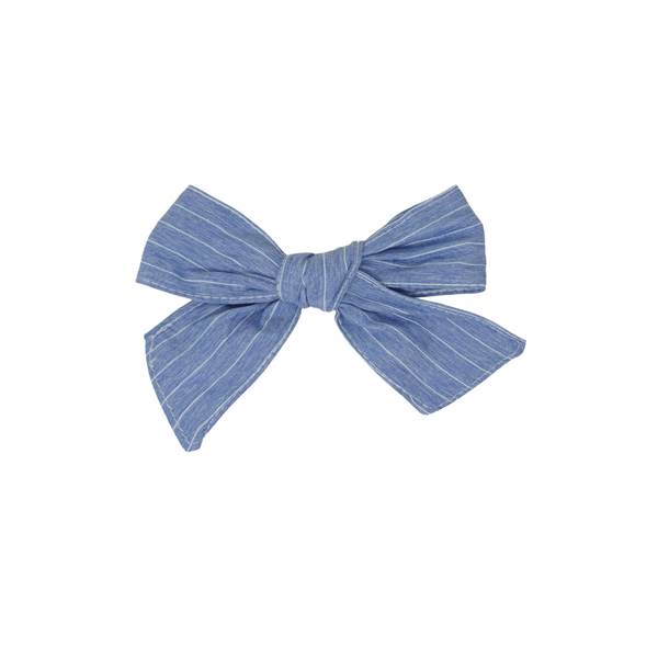 Pin Stripe Petite Bow Clip