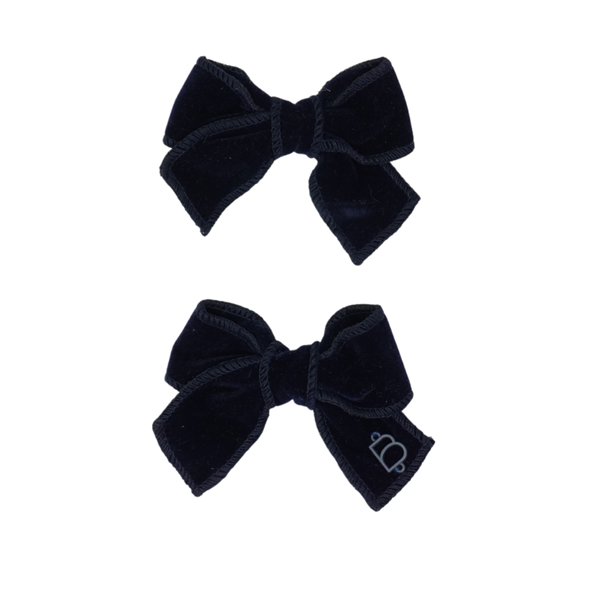 Rich Velvet Mini Bow Clip Set