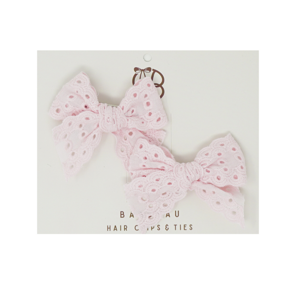 Cutwork Lace Eyelet Mini Clip Set